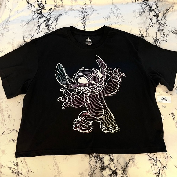 Disney | Tops | Disney Stitch Crop Top Shirt | Poshmark